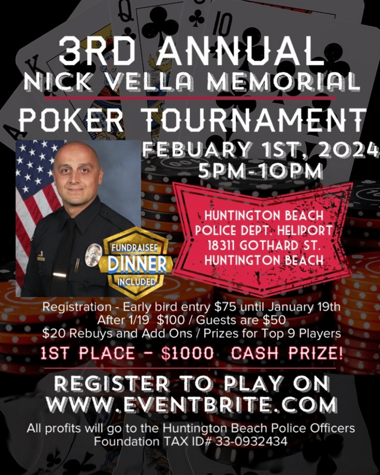 3rd Annual Nick Vella Poker Tournament - Huntington Beach Police ...